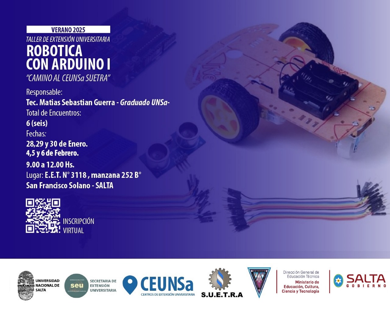 VERANO 2025 TALLER ROBÓTICA CON ARDUINO I - Salta Es Cultura